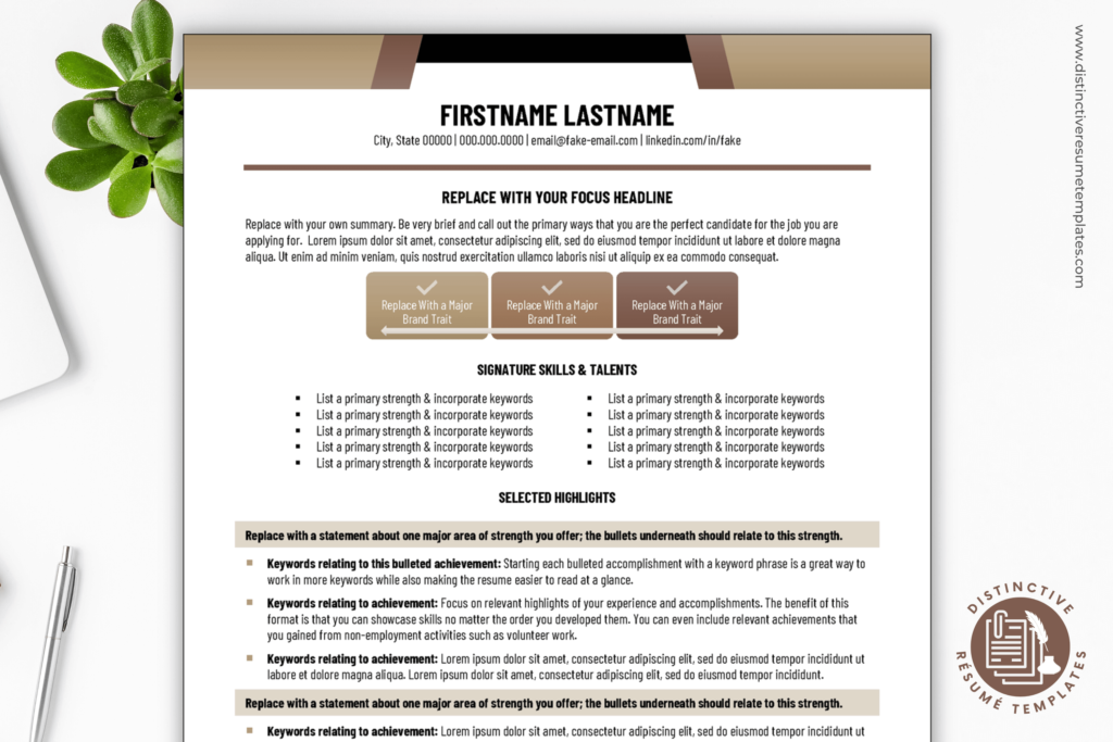 Skills-Based Resume Template for Word