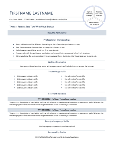 College Admissions Resume Template