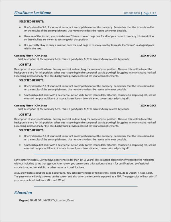 4 Modern, ATS-Friendly Two-Column Resume Templates