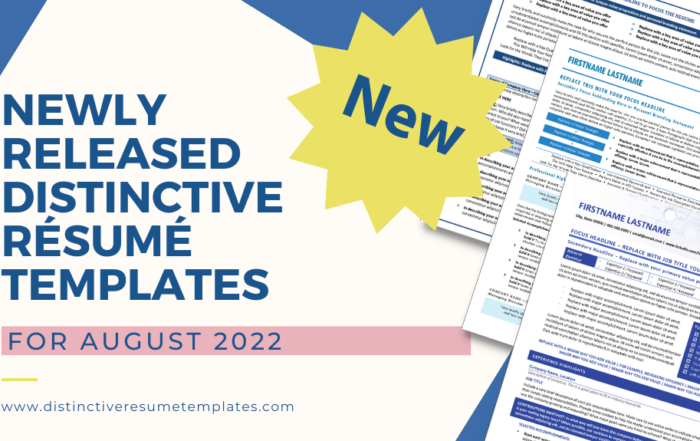 New Releases Archives - Distinctive Resume Templates