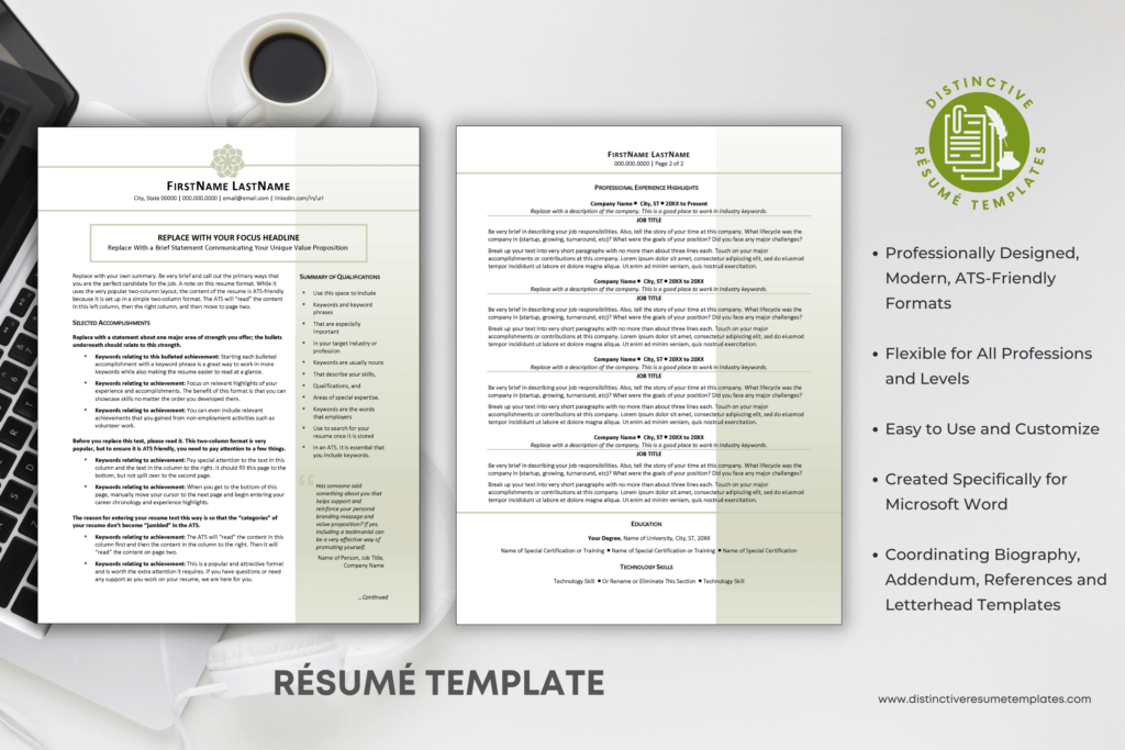 Combination Resume Template for Microsoft Word