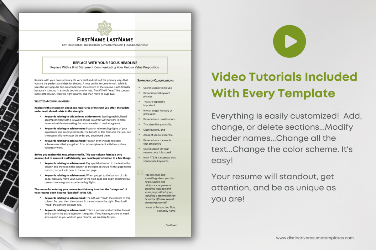Combination Resume Template for Microsoft Word