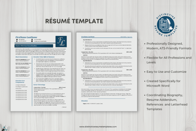Powerful Resume Template for Senior Executives