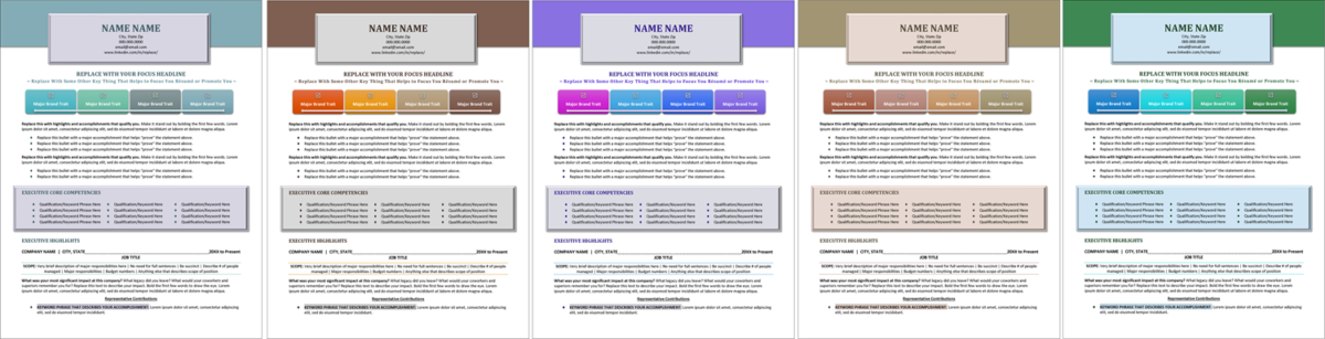 Downloadable C-Suite Resume Template for Microsoft Word