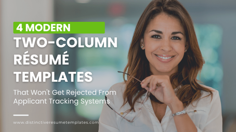 4 Modern, ATS-Friendly Two-Column Resume Templates