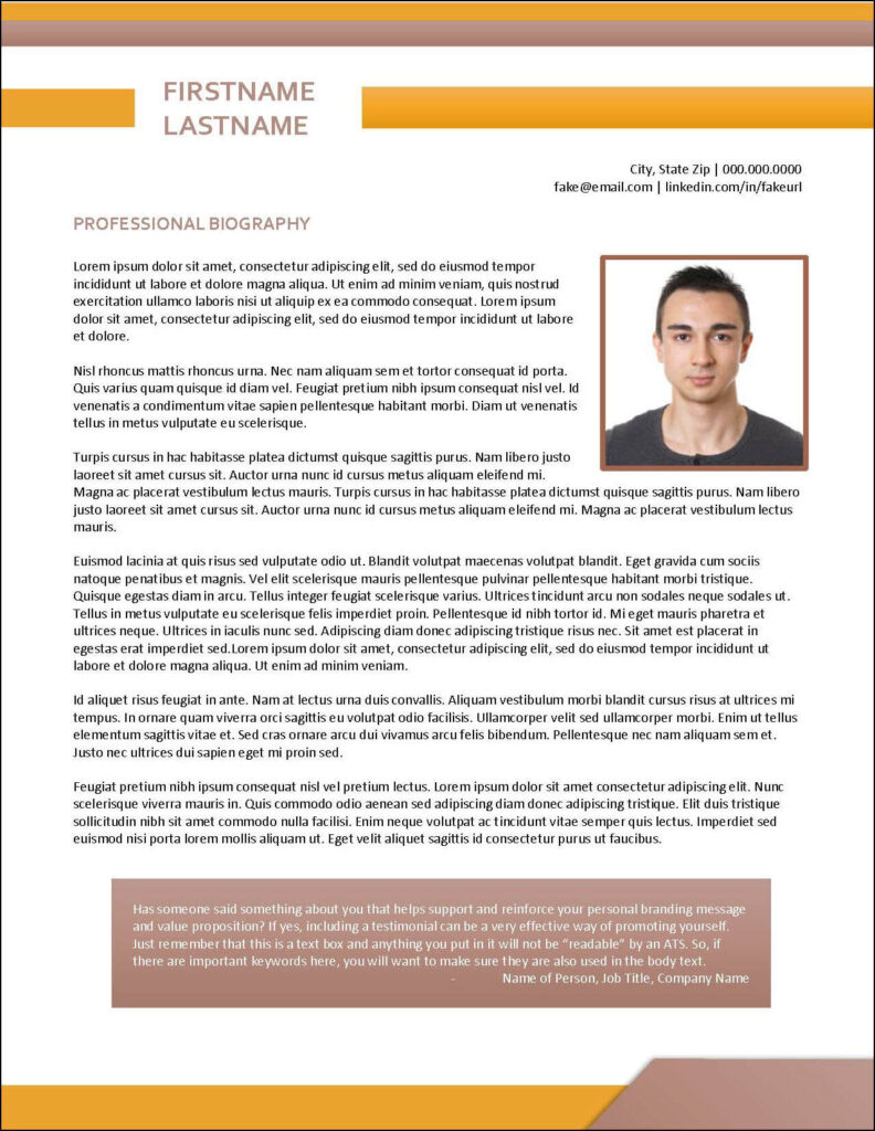 Instantly Downloadable Job Resume Template