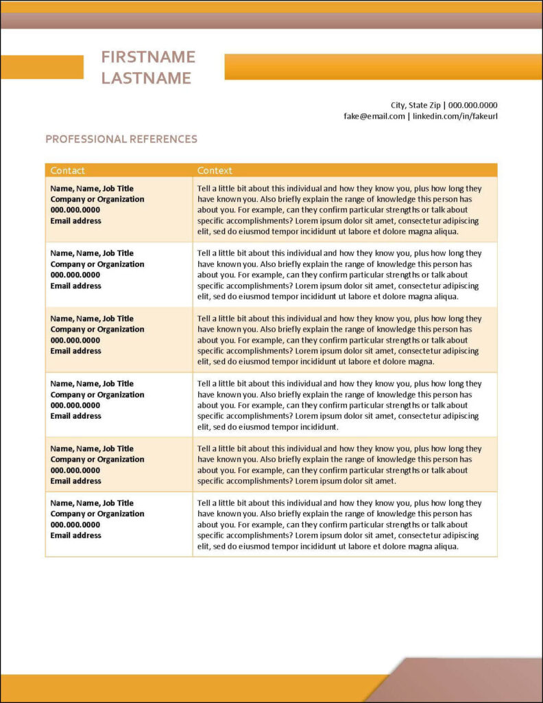 Biography, References & Letterhead Templates for Microsoft Word