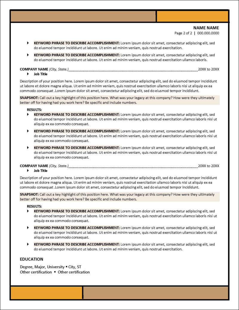 Newly Released Resume Templates - Distinctive Resume Templates