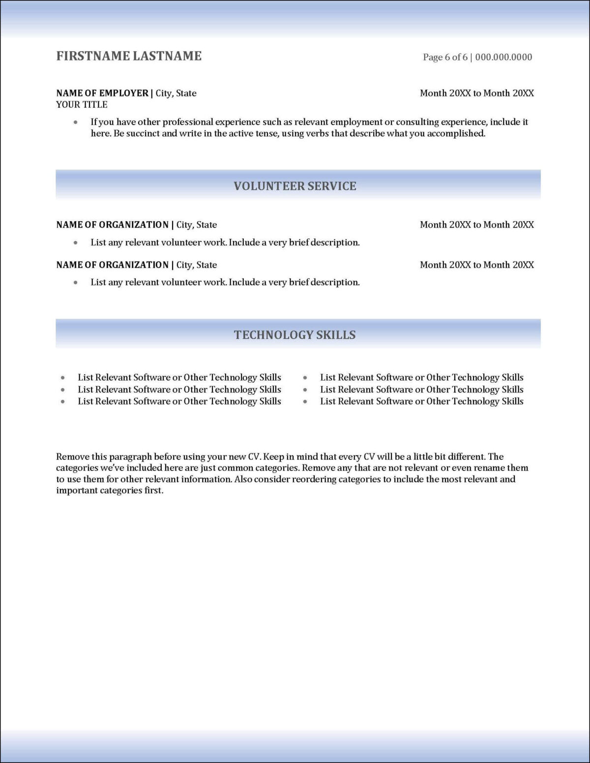 Academic Biography, References & Cover Letter Templates