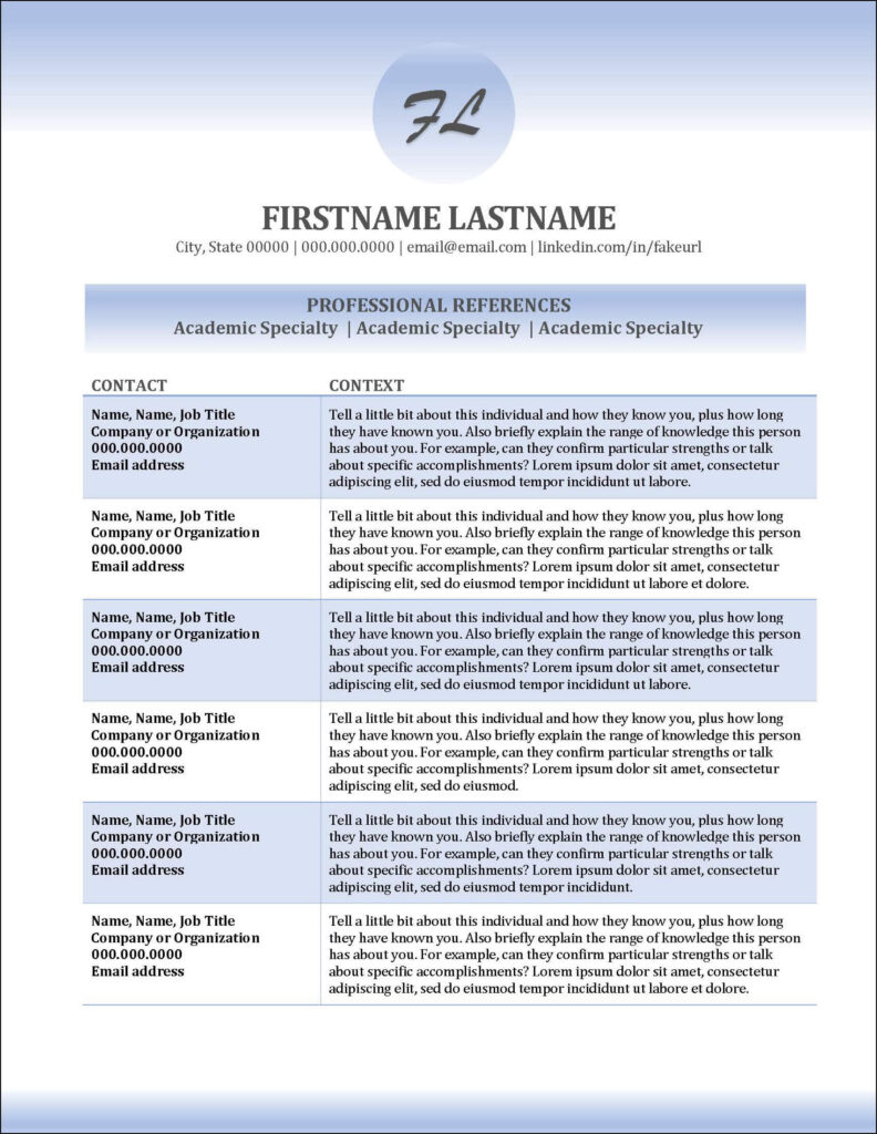Academic Biography, References & Cover Letter Templates
