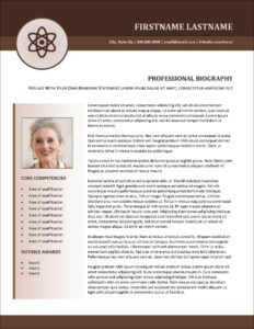 Modern Biography, References & Cover Letter Templates