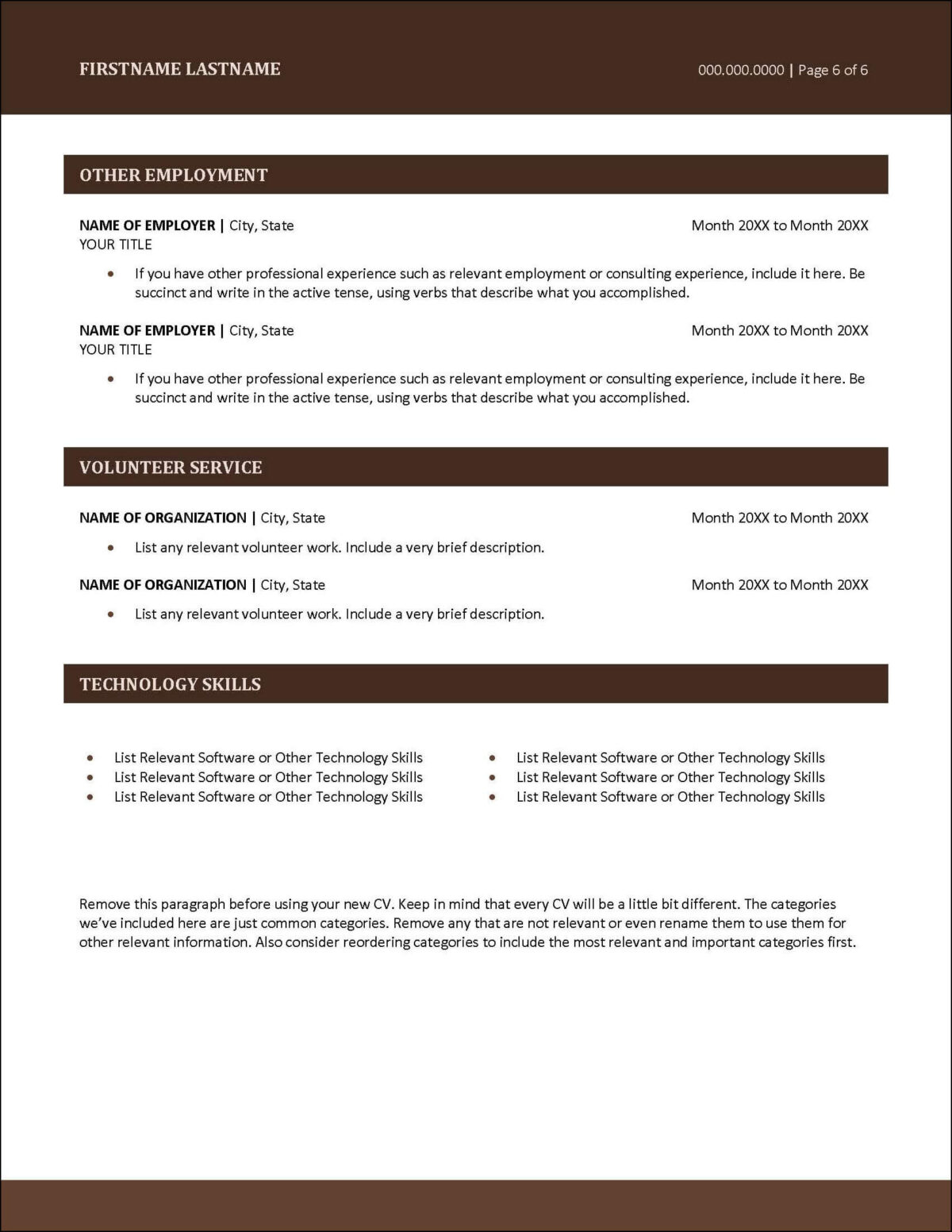 Modern Biography, References & Cover Letter Templates