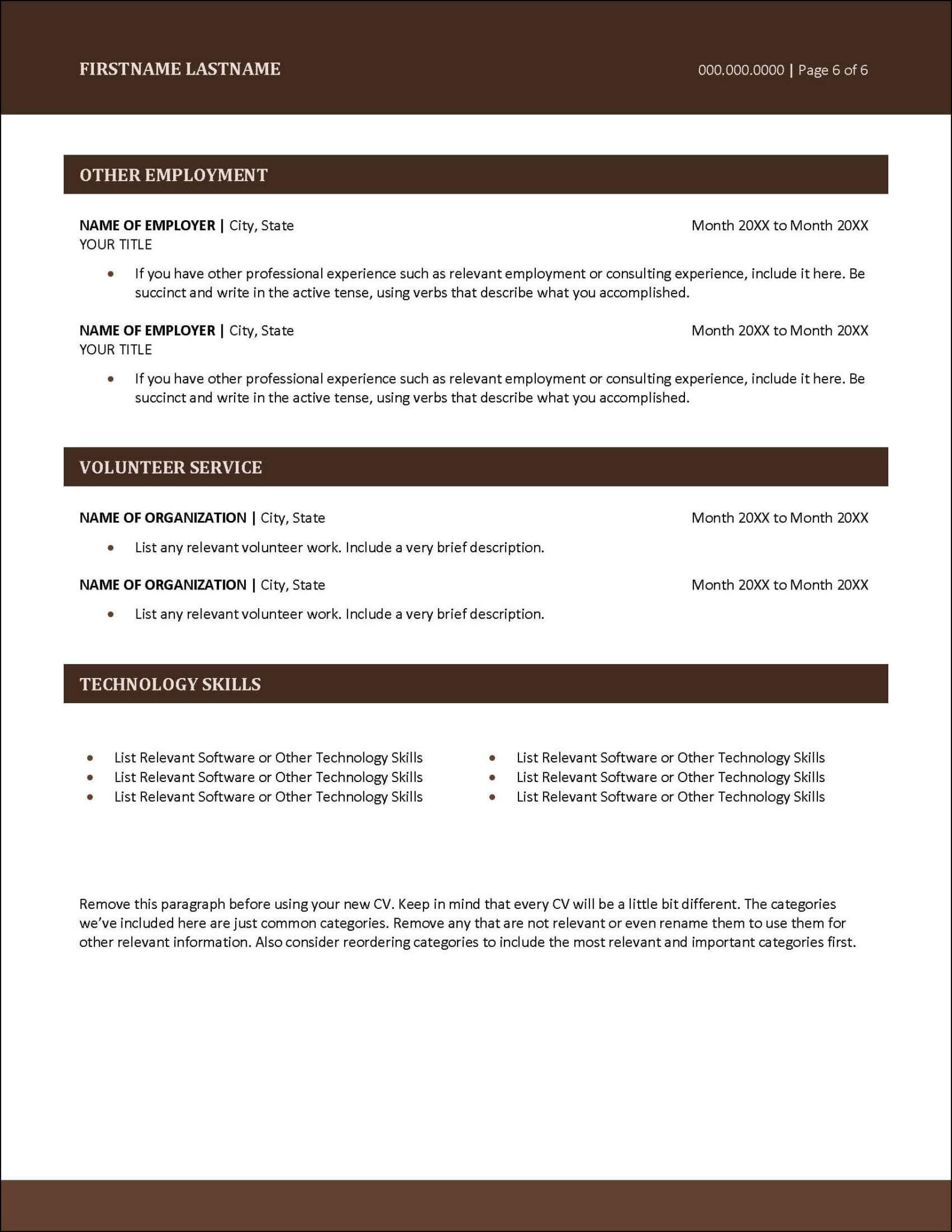 Attention-Getting & Modern CV Template for Microsoft Word