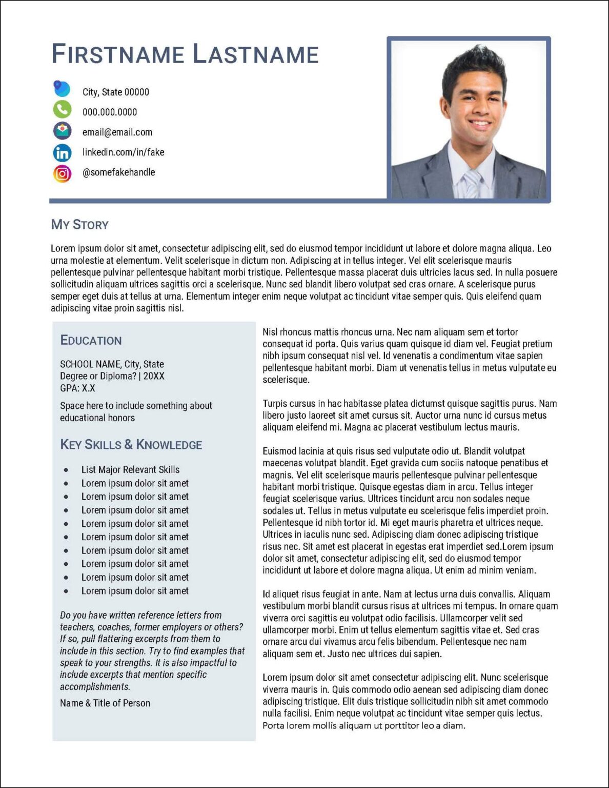 Standout, Easy-to-Customize First Job Resume Template