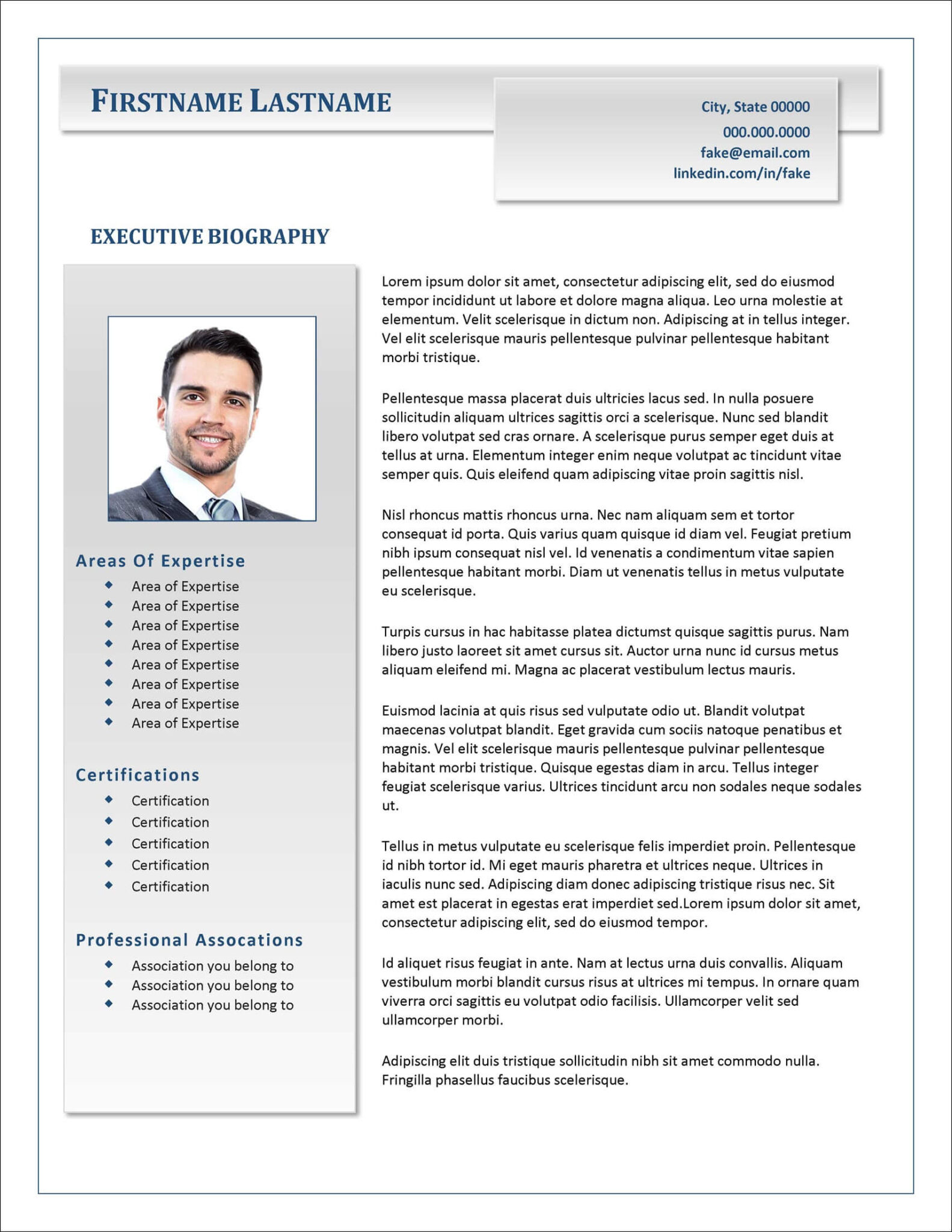 Easy-to-Customize, Sophisticated Template for Your Resume