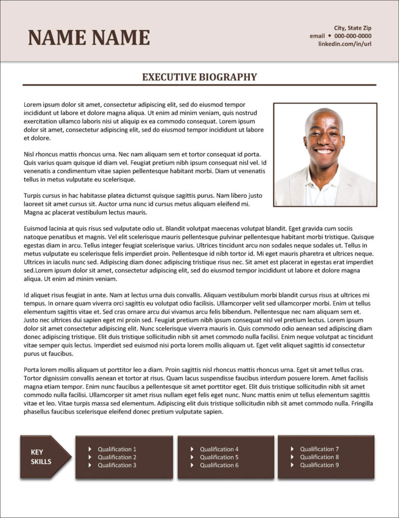 Good Resume Template for Professional & Executive Resumes