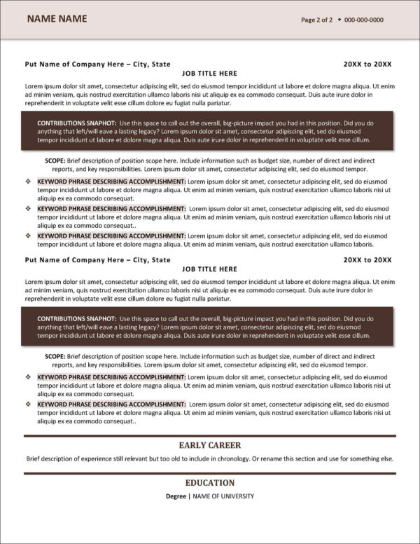 Resume Addendum, Biography, References & Cover Letter Templates