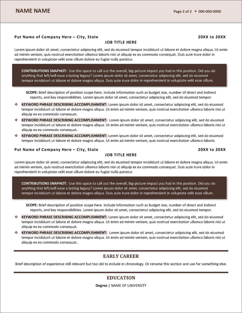 Resume Addendum, Biography, References & Cover Letter Templates