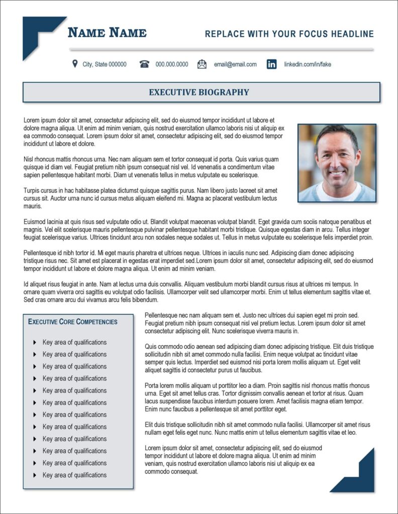 Board Bio, Resume Addendum, References & Letter Templates