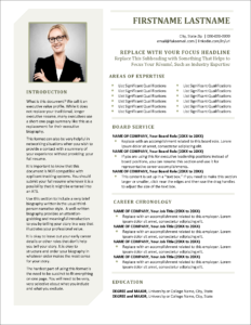 Elegant Executive Profile, Bio, References & Cover Letter Templates