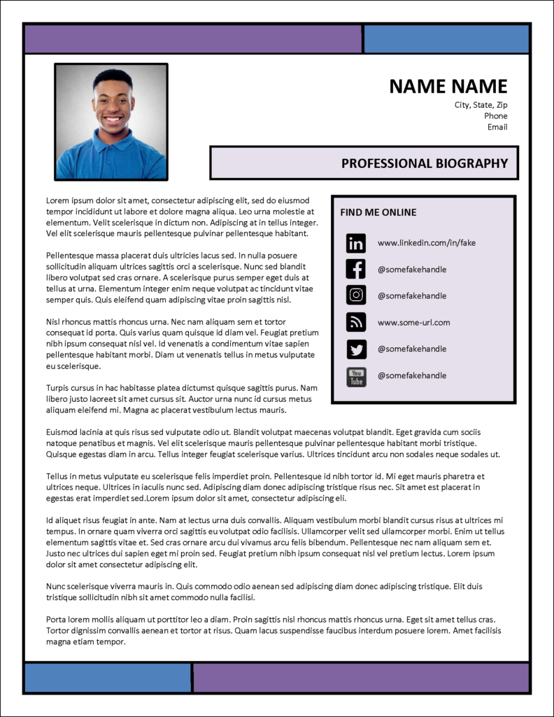 Eye-Catching Contemporary CV Template for Microsoft Word