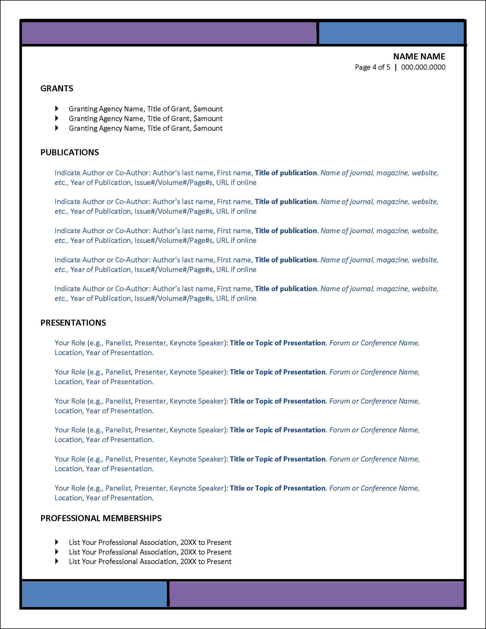 Eye-Catching Contemporary CV Template for Microsoft Word