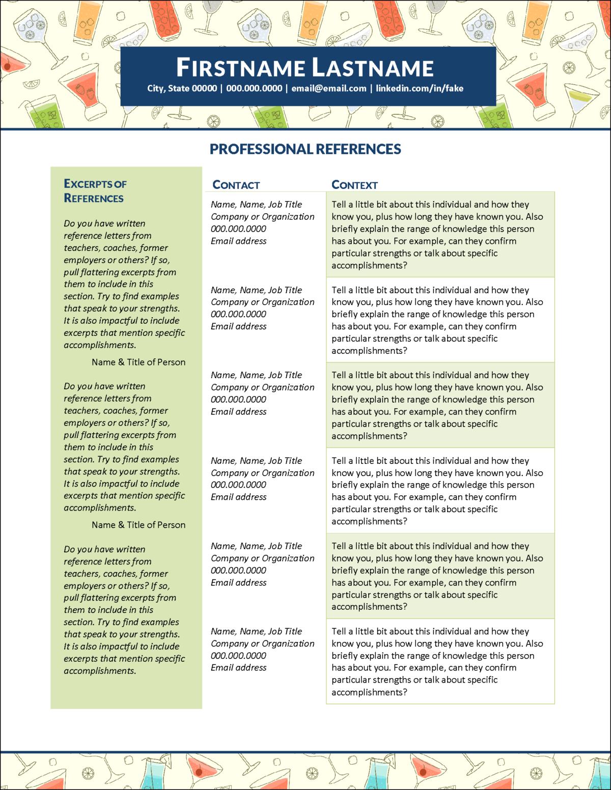 Bartender Resume Template - ATS-friendly & Easy-to-Customize