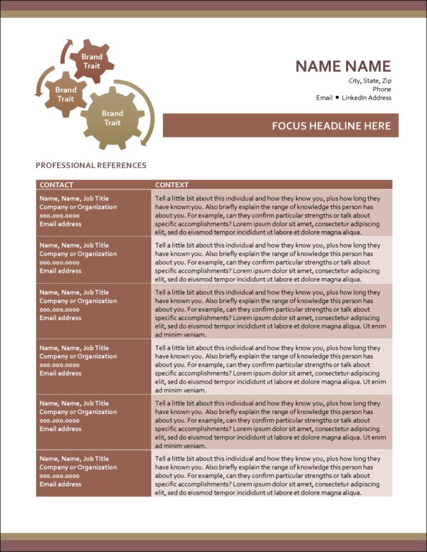 MS Word Template for a Versatile Resume Format