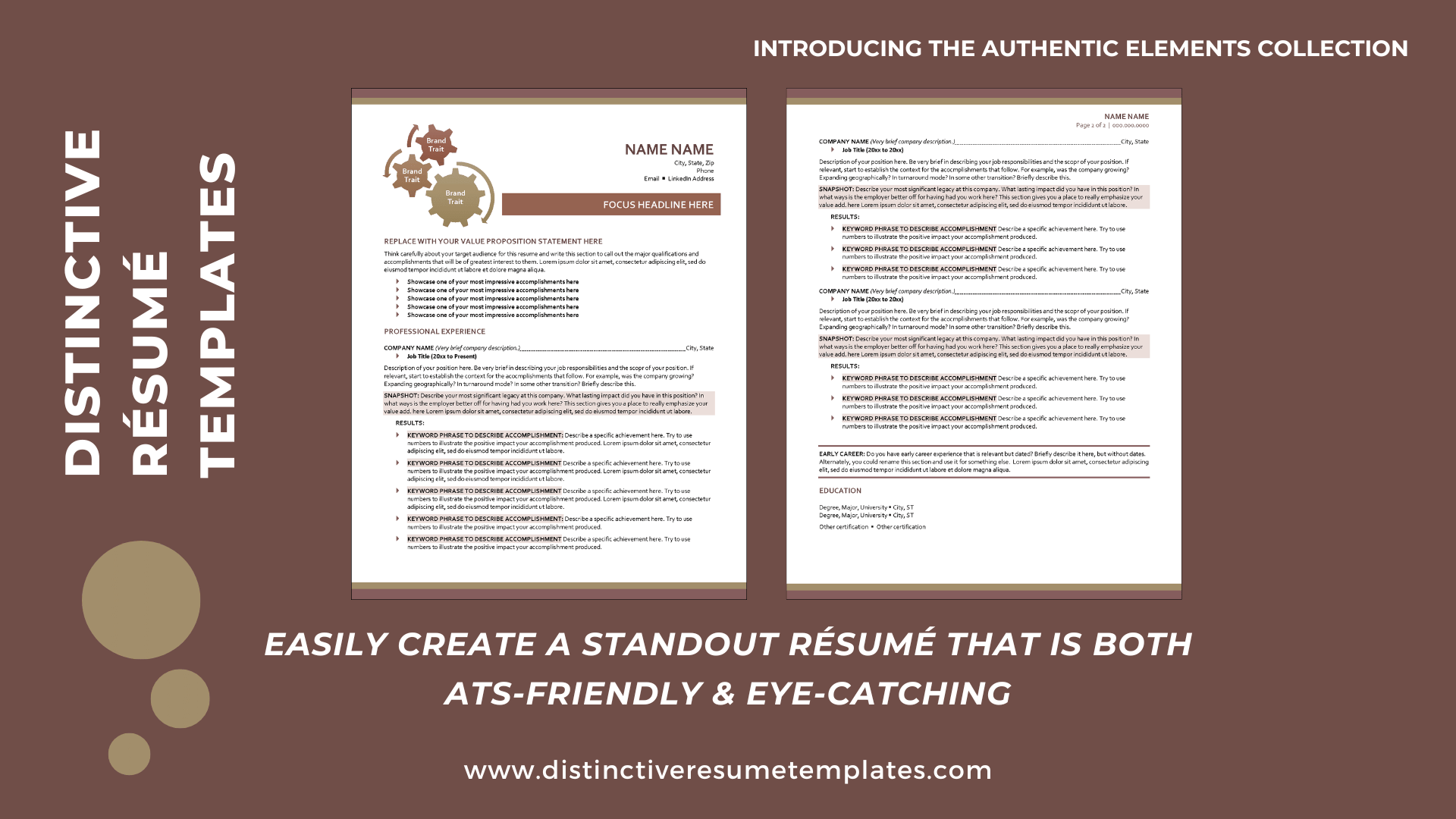 MS Word Template for a Versatile Resume Format