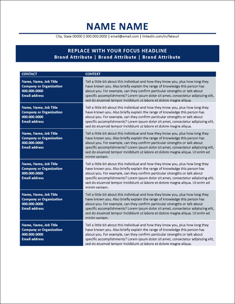 Flexible Executive Resume Template for Microsoft Word