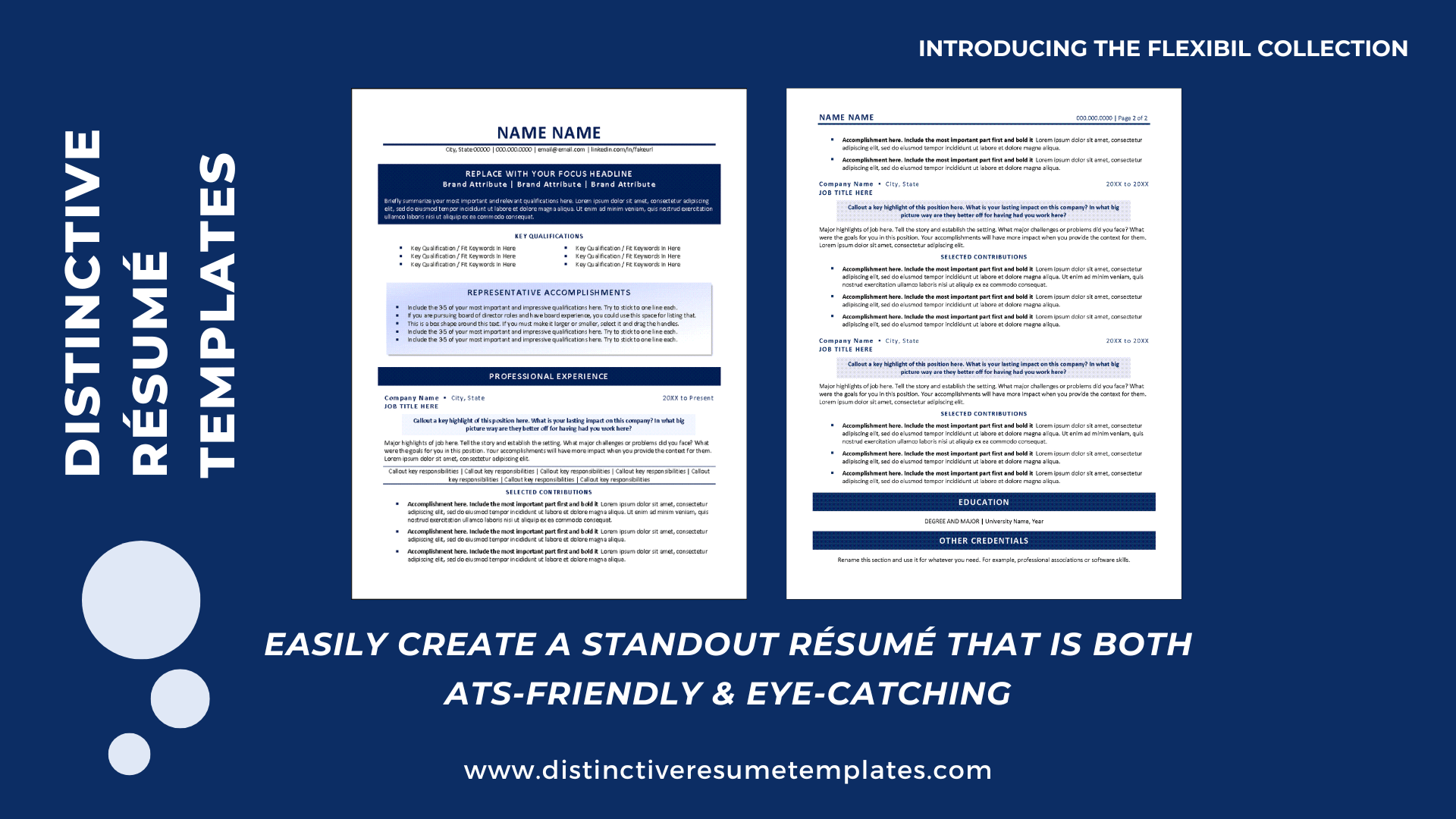 Flexible Executive Resume Template for Microsoft Word