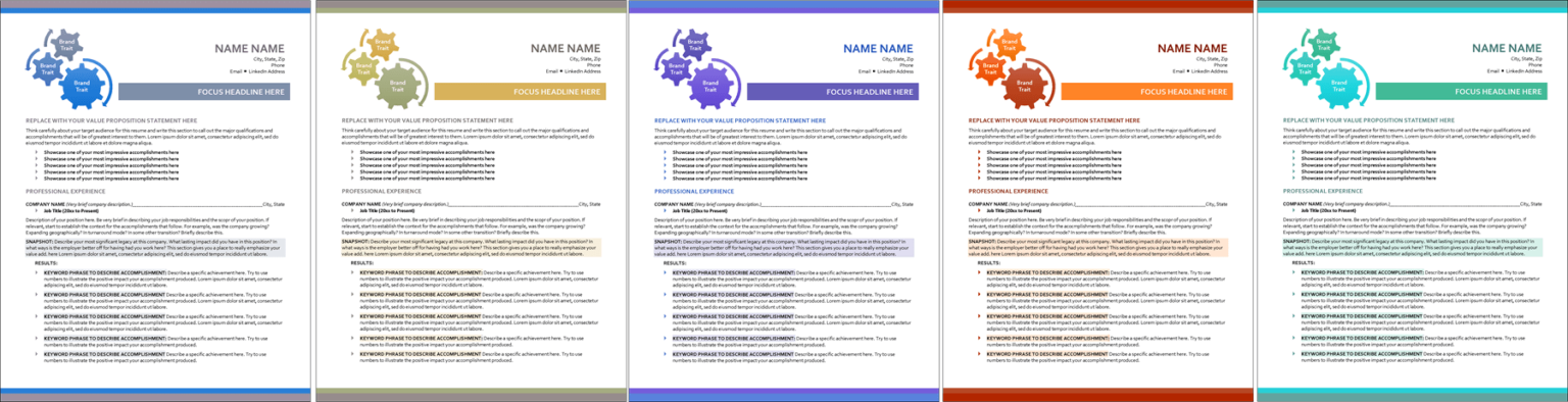MS Word Template for a Versatile Resume Format