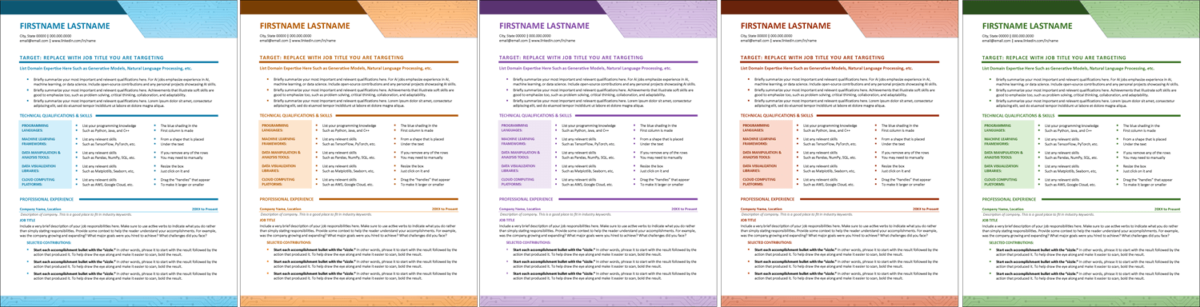 Artificial Intelligence Resume Template for the AI Job Market