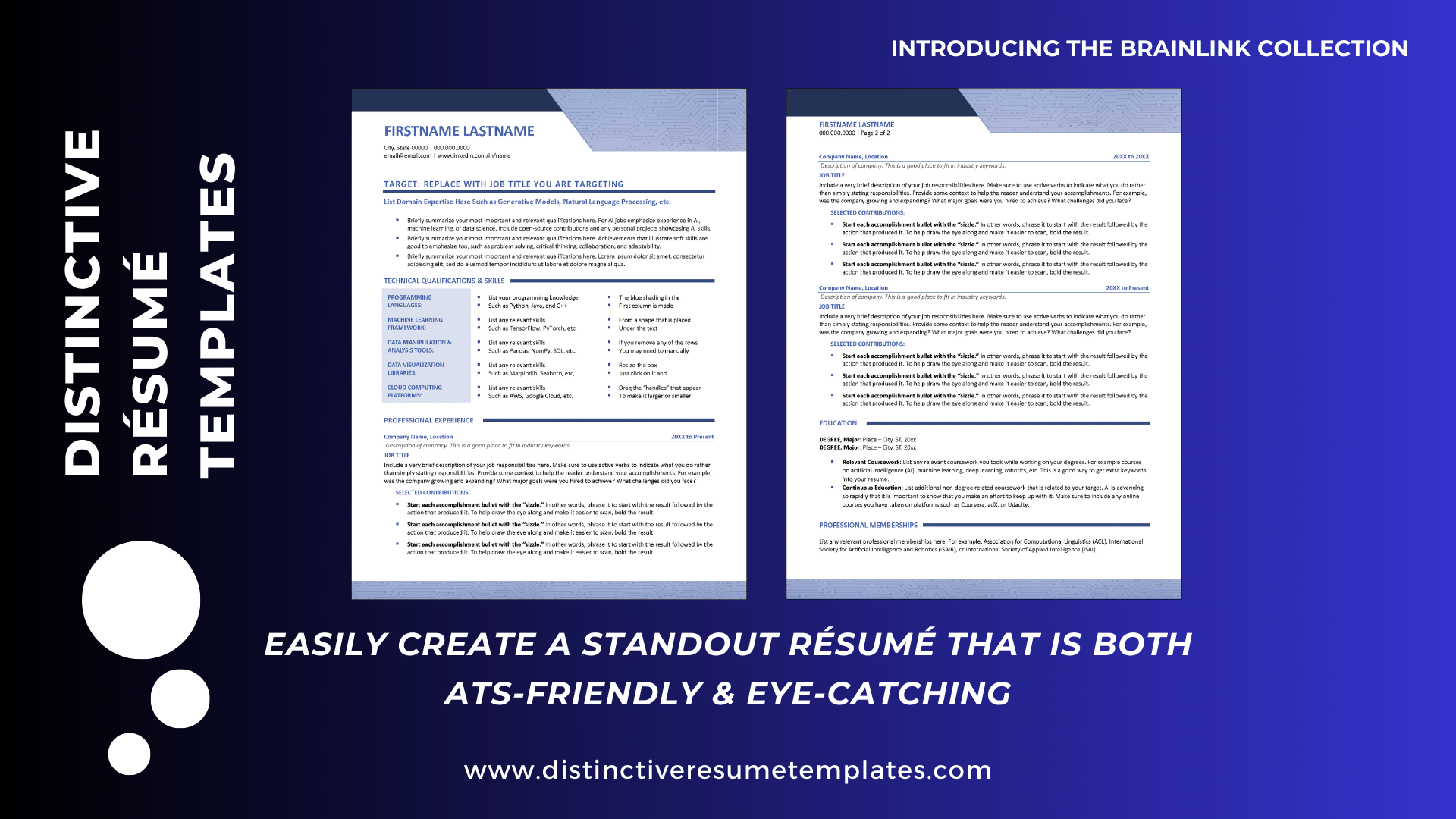 Artificial Intelligence Resume Template For The Ai Job Market
