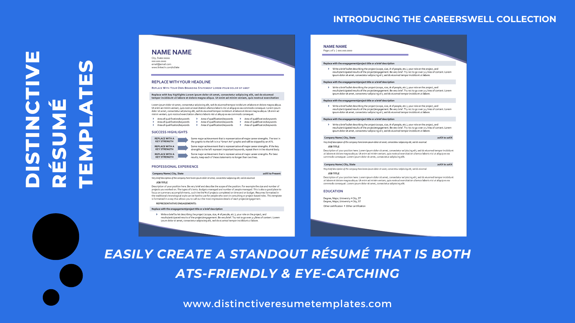 MS Word Template for Creating a Resume for Project Management