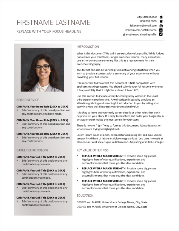 Minimalist Design Resume Template | ATS-Optimized, Easy to Use