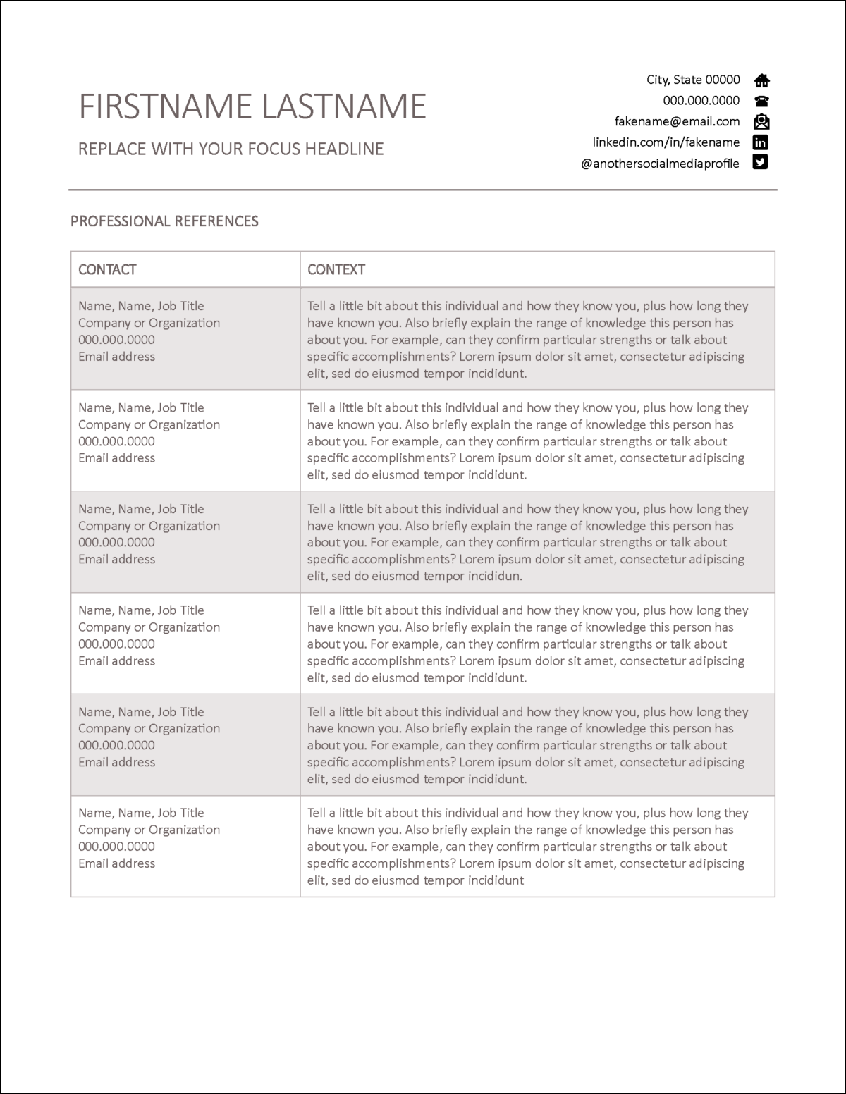 Minimalist Design Resume Template | ATS-Optimized, Easy to Use