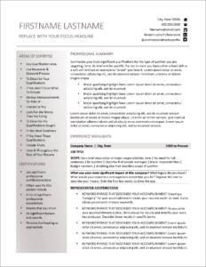 Minimalist Design Resume Template | ATS-Optimized, Easy to Use