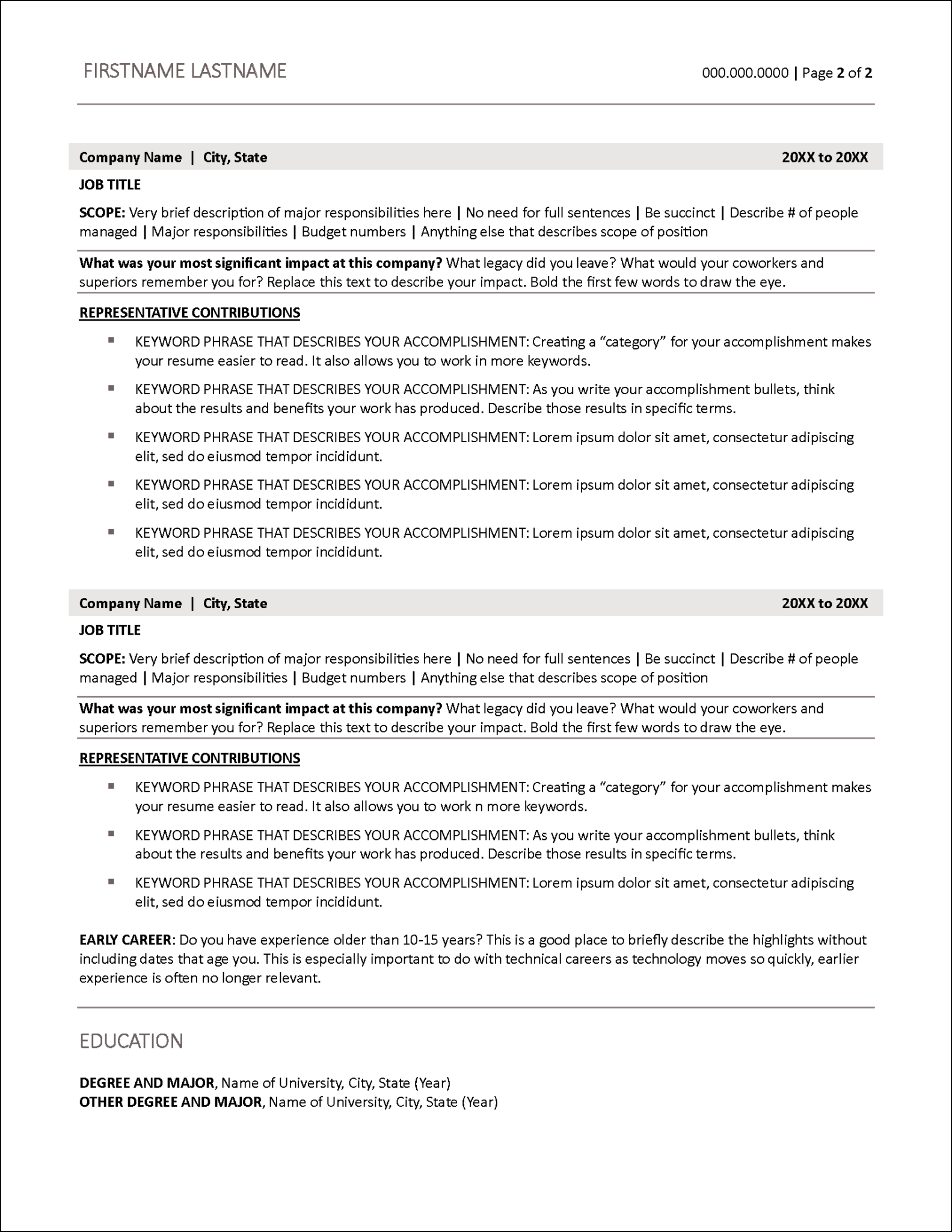 Newly Released Resume Templates - Distinctive Resume Templates