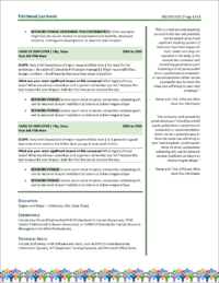 Human Resouces Profile, Biography, References & Cover Letter Templates