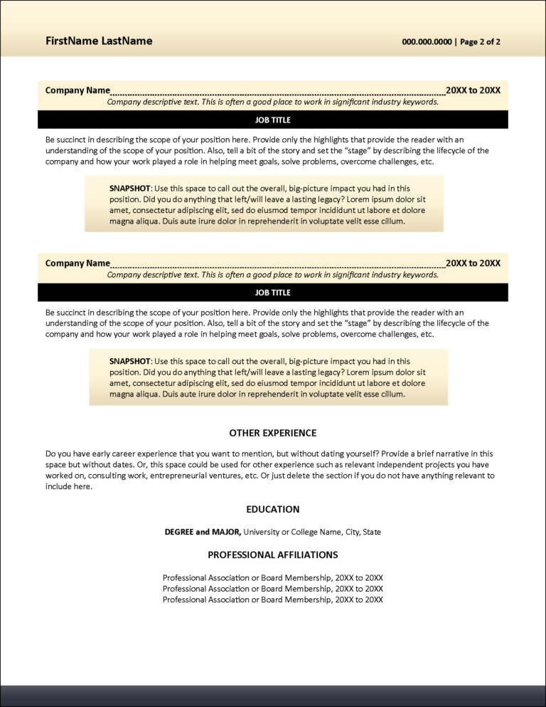 Premium Customer Service Resume Template for Word