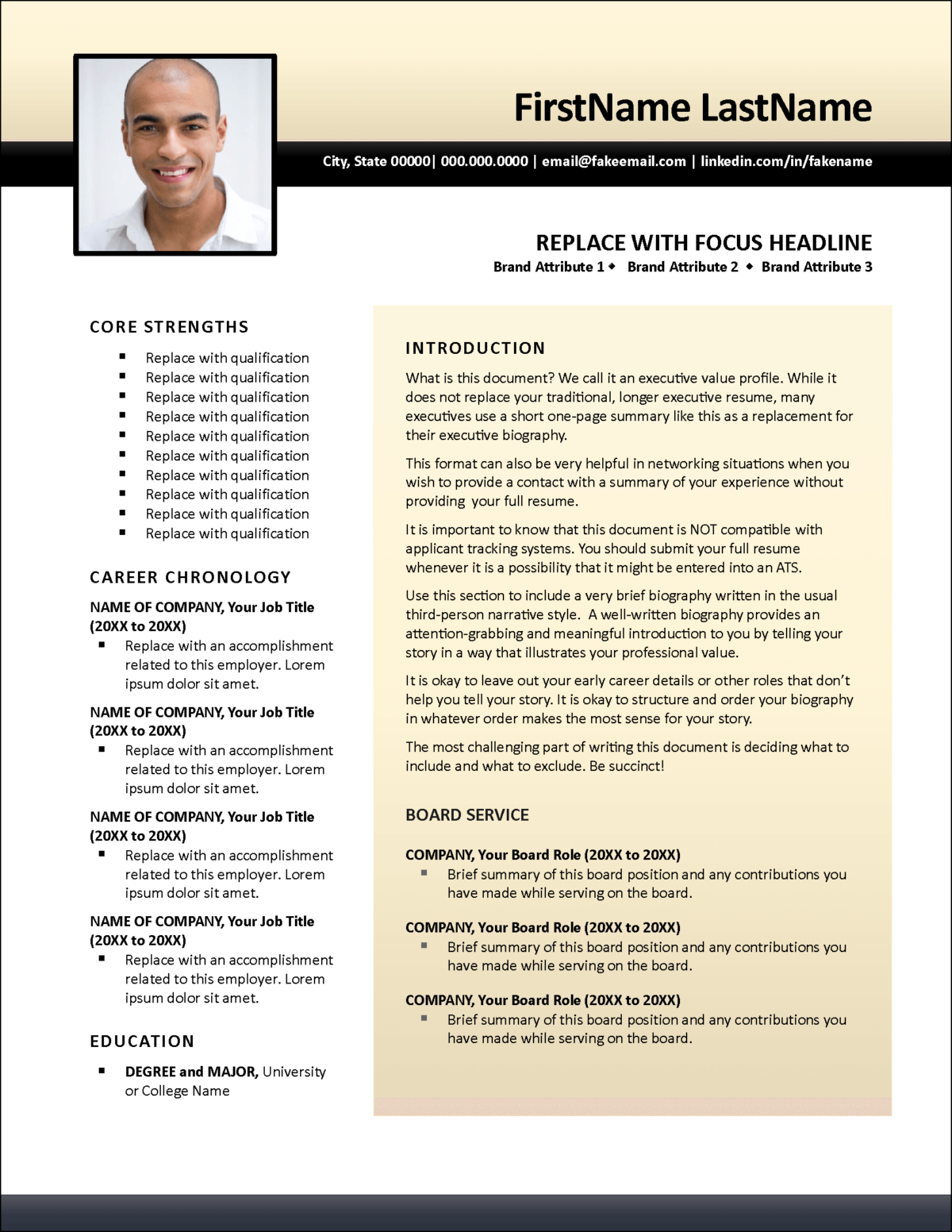 Premium Customer Service Resume Template for Word