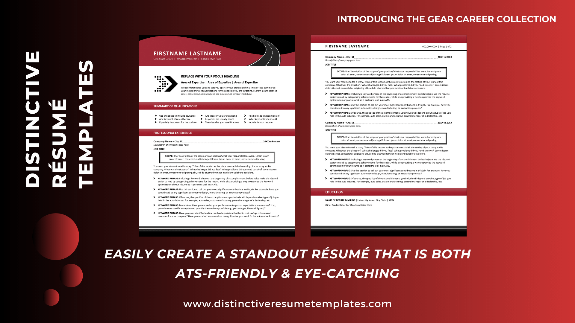 Automotive Industry Resume Template for MS Word