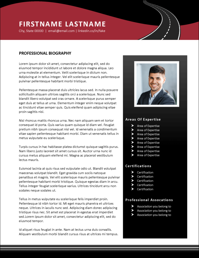 Auto Industry Biography, References & Cover Letter Templates