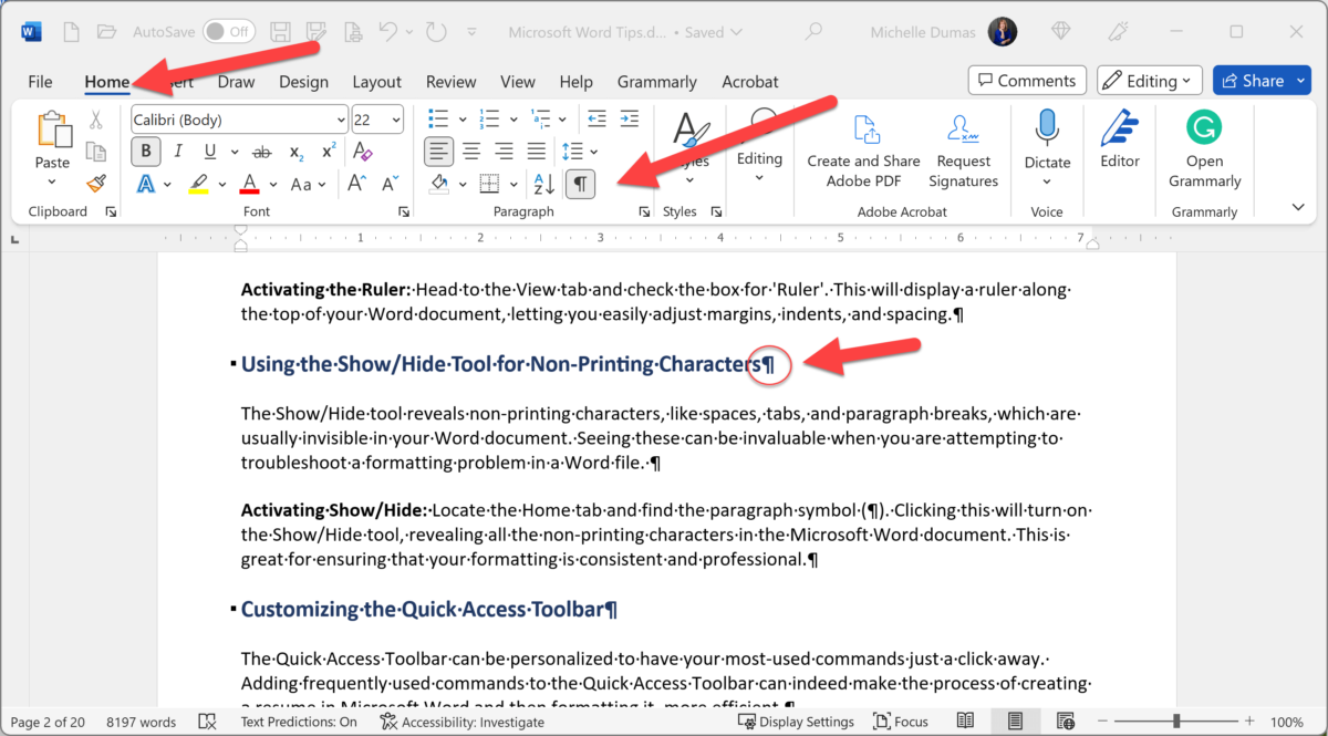 35 Microsoft Word Tips & Tricks To Make Creating a Resume Easy