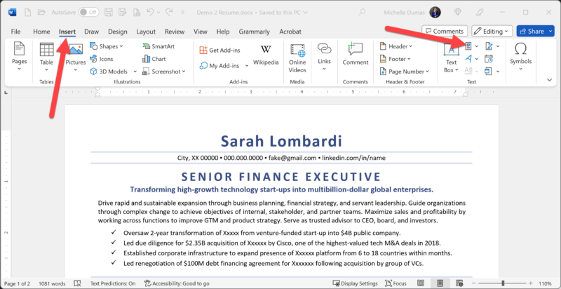 35 Microsoft Word Tips & Tricks To Make Creating a Resume Easy