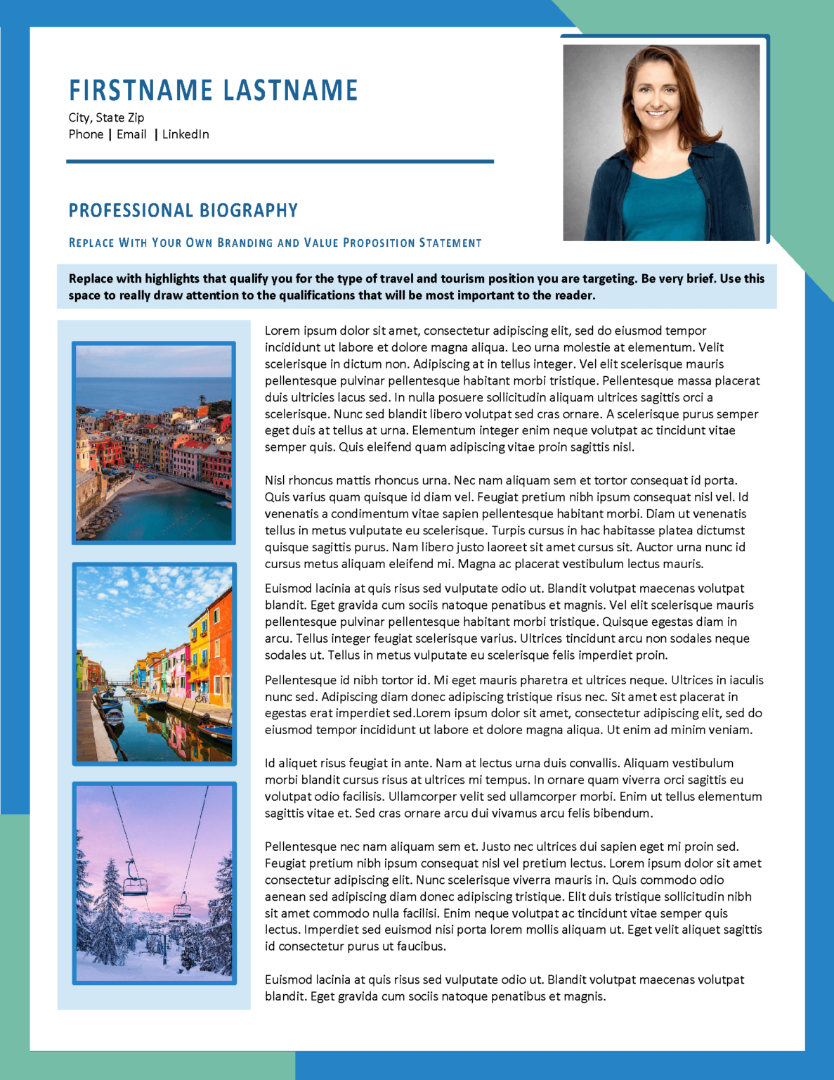 Stand Out & Get Hired With This Travel and Tourism Resume Template