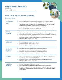 Stand Out & Get Hired With This Travel and Tourism Resume Template