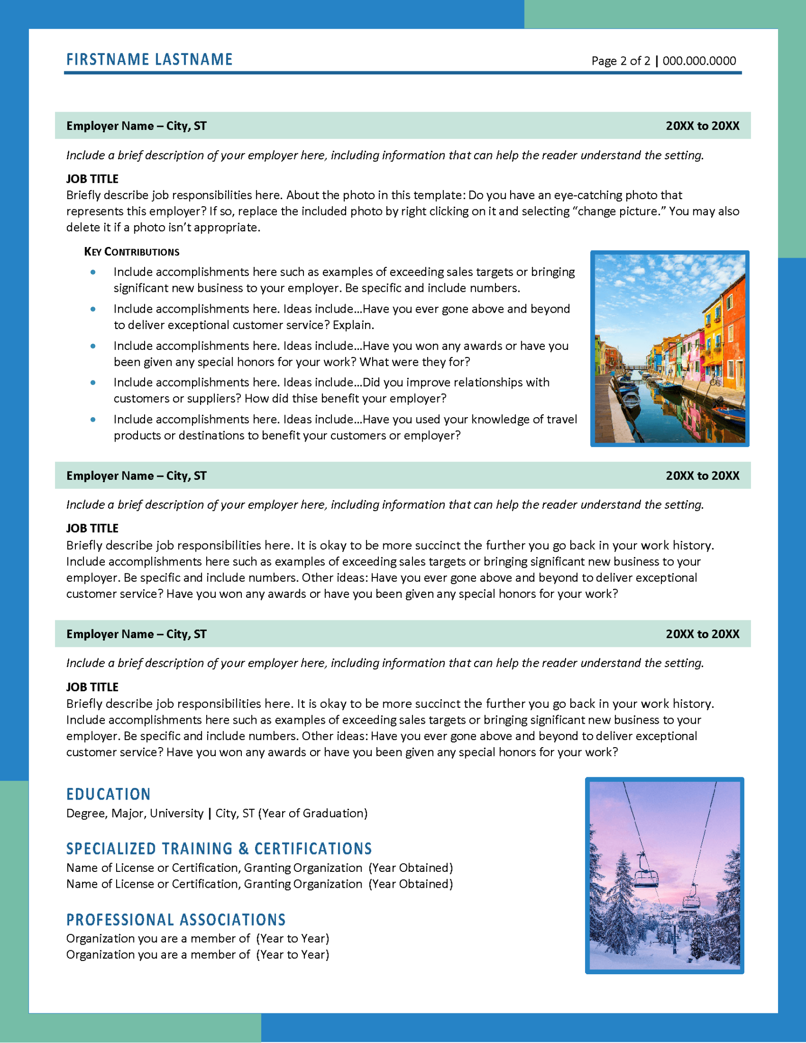 Stand Out & Get Hired With This Travel and Tourism Resume Template