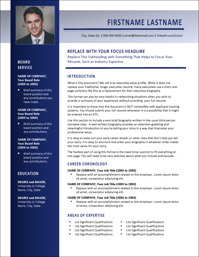 Attention-Getting Resume Template for Professional Jobs